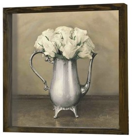 Nástěnný obraz Rose 34x34 cm béžová/bílá