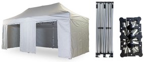 Nůžkový párty stan 3x6 m TENTino SMALL HEXAGON Barva opláštění: 5A - ŠEDÁ