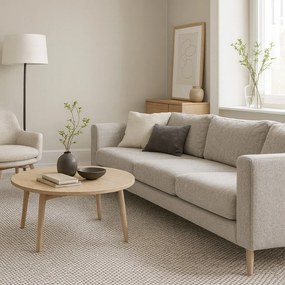 Timzo, Metrážový koberec Nature cream - neúčtujeme odřezky z role, na míru, šíře 2m,3m,4m,5m, bílá, filc, chodba / předsíň