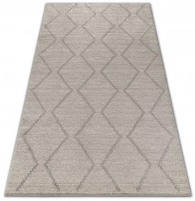 koberec SOFT 8036 DIAMANTY ETHNO, krémový, recyklovatelná bavlna ba velikost 140x190 cm | krásné koberce cz