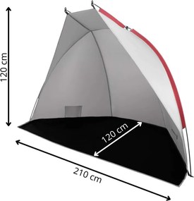 Plážový stan / zástěna SPRINGOS LAGO XXL šedý