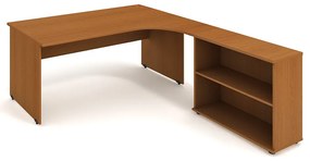 Sestava stolu a skříně levá 180 cm - Hobis Gate GE 1800 H L Dekor stolové desky: třešeň, Dekor lamino podnože: třešeň