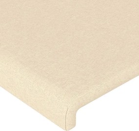 Čelo postele typu ušák krémové 183x23x118/128 cm textil 3117695
