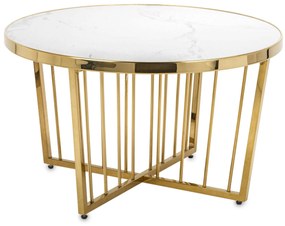 Zlatý konferenční stolek mramor 138586