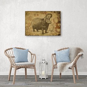 Gario Obraz na plátně Hroch s otevřenou tváří - Andrea Haase Rozměry: 60 x 40 cm