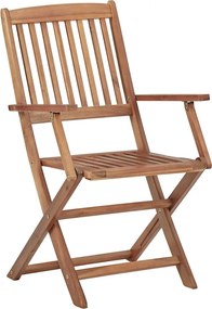 Skládací židle 6 ks s polštáři z masivního akáciového dřeva 3074947