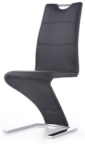 Židle K291 chrom / černá ekokůže