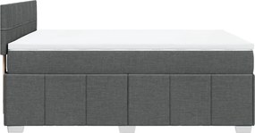 Box spring postel s matrací tmavě šedý 140 x 190 cm textil 3287064