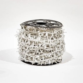 Easy Fix LED světelný řetěz, 100 m, venkovní, červený, 2000 diod, bílý kabel, IP44, cívka