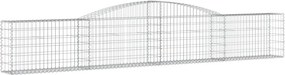 Klenuté gabionové koše 8 ks 400x30x60/80 cm pozinkované železo 3146846