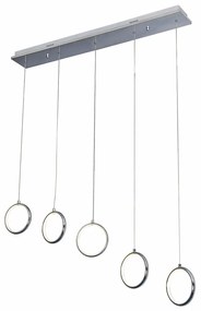 Závěsné LED svítidlo Anello, 5x LED 35w, 4000k, ch