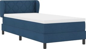 Postel s boxspringem s čelo Modrá 90 x 200 cm textil 3340072