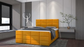 SFAB Kontinentální čalouněná postel POSITANO (180x200 cm) Látka Velutto: Velutto 02 - Béžová