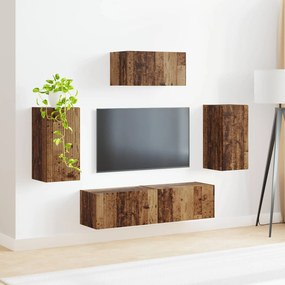 Sestava TV skříněk 5 ks Staré dřevo Kompozitní dřevo 3409076