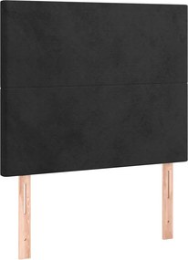 Box spring postel s matrací černá 80 x 200 cm samet 3132527