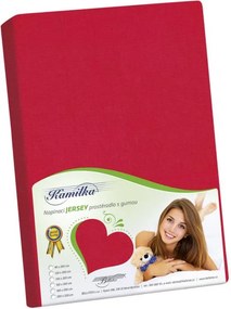 Bellatex Prostěradlo jersey Červená 100x200 cm