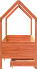 Dětská postel se zásuvkami 70 x 140 cm masivní borové dřevo 3302046