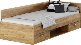 Postel, 90x200, dub artisan, BOAT