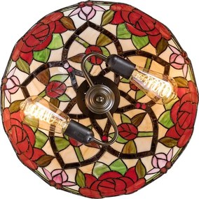 Brilagi - Tiffany vitrážový lustr na řetězu GARLAN 2xE27/60W/230V