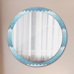 Kulaté zrcadlo s dekorem Shoemakerův vzor fi 100 cm