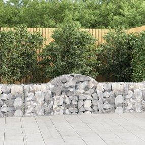 Klenuté gabionové koše 6 ks 200x30x60/80 cm pozinkované železo 3146072
