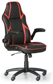 Kožená kancelářská židle GAME, černá/modrá