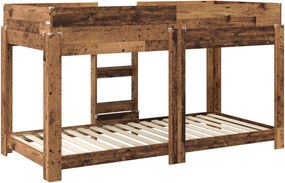 Patrová postel pro děti Staré dřevo 80 x 200 cm 3410529