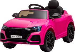 HOMCOM Dětské Elektrické Auto +3 roky Audi RS Q8 Licencované 6V Baterie 2 Motory Dálkové Ovládání MP3 Hudba Klakson Světla Max Rychlost 3km/h 101x62x5
