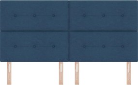 Výškově nastavitelné čelo postele s čelo Modrá 180 cm textil 3337853