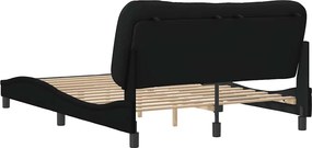 Rám postele bez matrace Hvar černý 140 x 200 cm textil 3207774