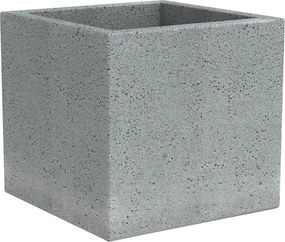 Scheurich Hranatý květináč C-Cube 240 Stony Grey 28,5 x 28,5 x 27 cm