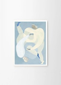 THE POSTER CLUB Autorský plakát Hold You / Blue by Sofia Lind 50x70 cm, modrá barva, papír