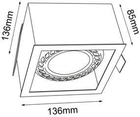 Brosline 3273 - Podhledové svítidlo CAGE 1xGU10/18W/230V bílá