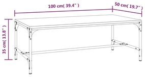 Konferenční stolek dub sonoma 100 x 50 x 35 cm kompozitní dřevo