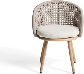 Taupe polstrovaná zahradní židle Lidario – Kave Home