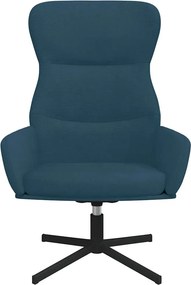 Relaxační křeslo modré samet 341118