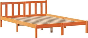 Postel s knihovnou bez matrace 150 x 200 cm masivní borovice 3321723
