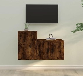 vidaXL 2dílný set TV skříněk kompozitní dřevo [3188449] Barva: kouřový dub