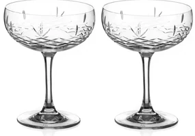 Diamante broušené sklenice na šampaňské Gatsby Crystal 300 ml 2KS