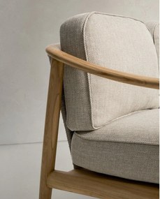 Béžová/v přírodní barvě čalouněná zahradní pohovka Elunda – Kave Home