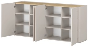 Komoda Elivo 200 cm - kašmírová / dub olejovaný