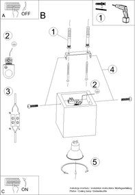 Stropní svítidlo Quad, 1x olivově zelené betonové stínítko