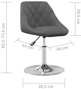 vidaXL Marketos Otočné jídelní židle 2 ks tmavě šedé samet