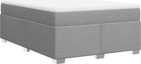 vidaXL Box spring postel s matrací 140x200 cm textil [3285137] Barva: světle šedá