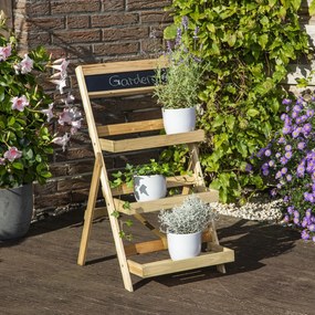 Haushalt international Třístupňový dřevěný stojan na květiny