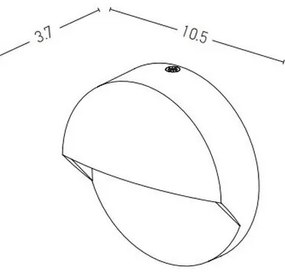 Zambelis E294 - LED Venkovní schodišťové svítidlo LED/2W/230V IP65 antracit