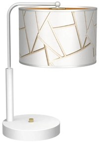 Stolní lampa ZIGGY 1xE27/60W/230V bílá/zlatá