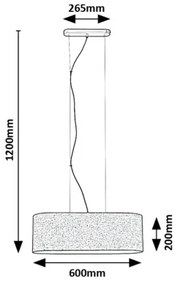 Rabalux 72251 - Lustr na lanku NARMIN 3xE27/40W/230V