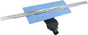 Polysan Slim - Sprchový žlab River s roštem, délka 100 cm, do prostoru, nerez RV100