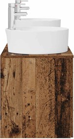 Sada koupelnových skříněk 3 ks Staré dřevo 62,5 x 44,5 x 50 cm 3405873